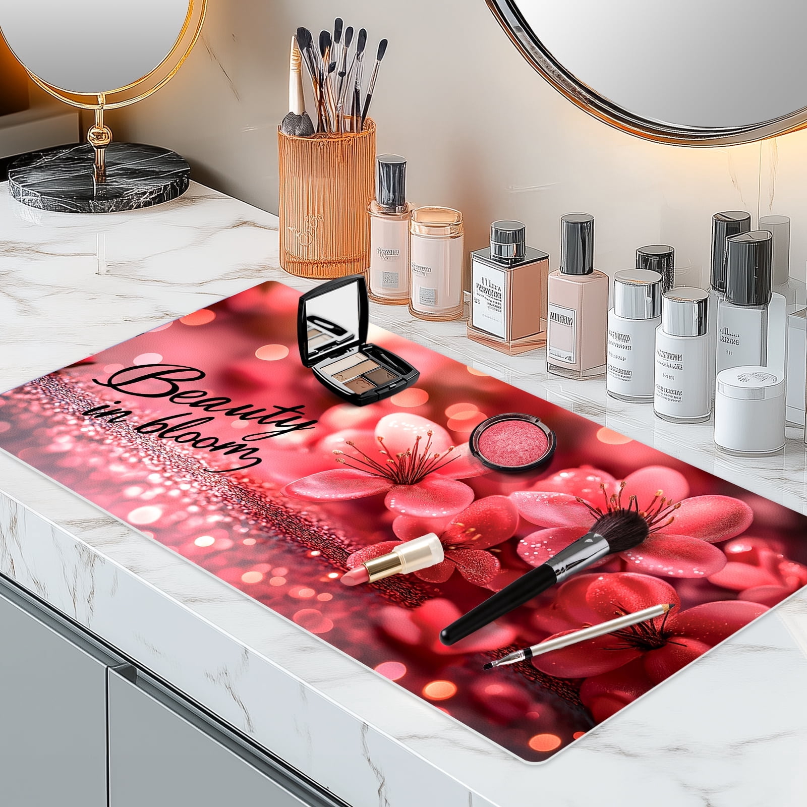 Dual-Sided Synthetic Leather Decorative Makeup Mat for Crafting ...