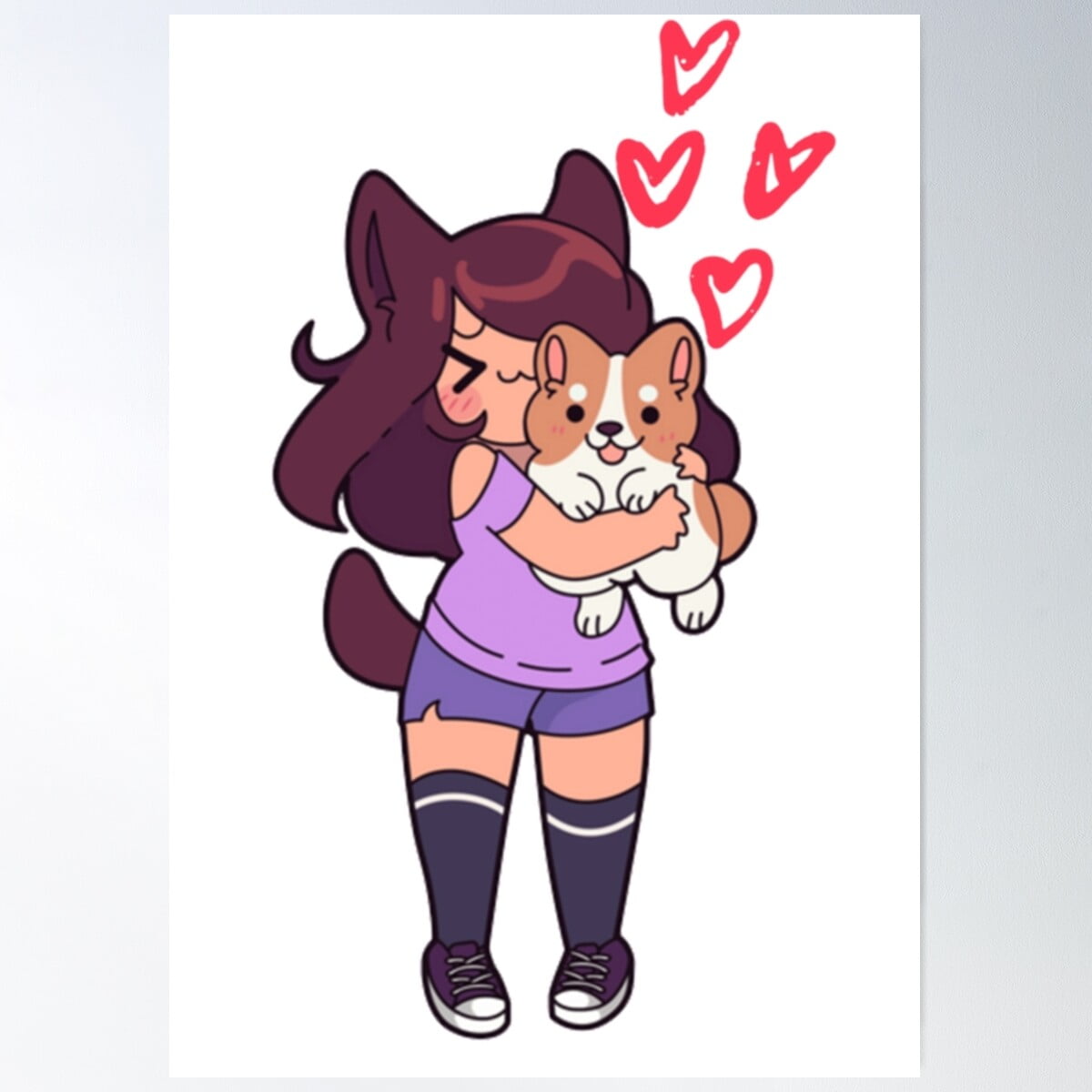 Aphmau And Cat Poster Wall Art, Modern Wall Decor For Living Room ...