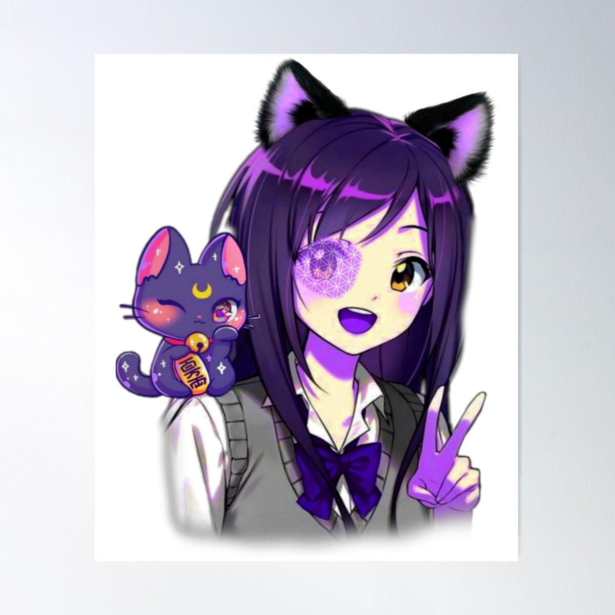 Aphmau As Cat Poster Wall Art, Modern Wall Decor For Living Room ...