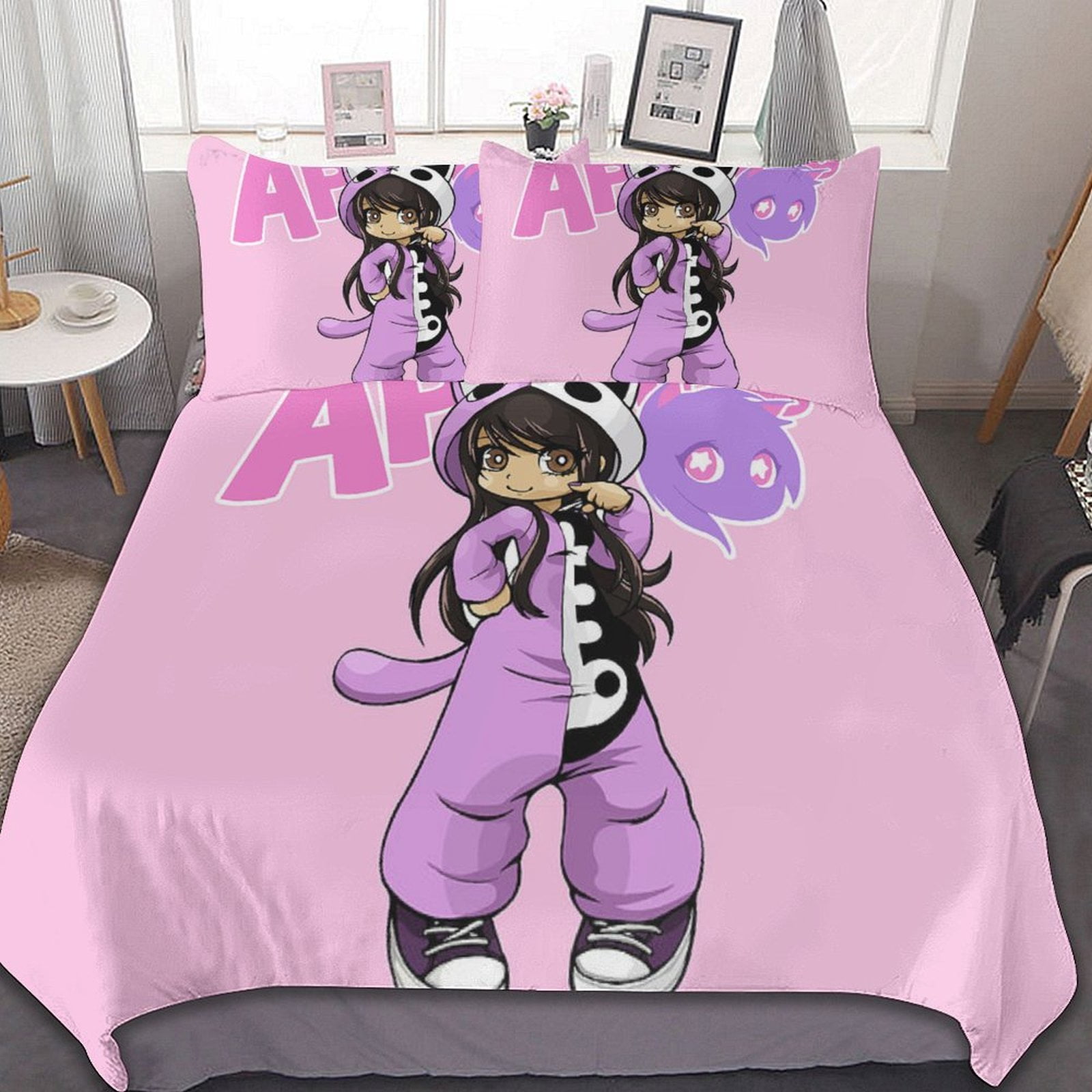 Aphmau Bed Duvet Cover Microfiber Bedding Sets 3d Printed Lightweight 3