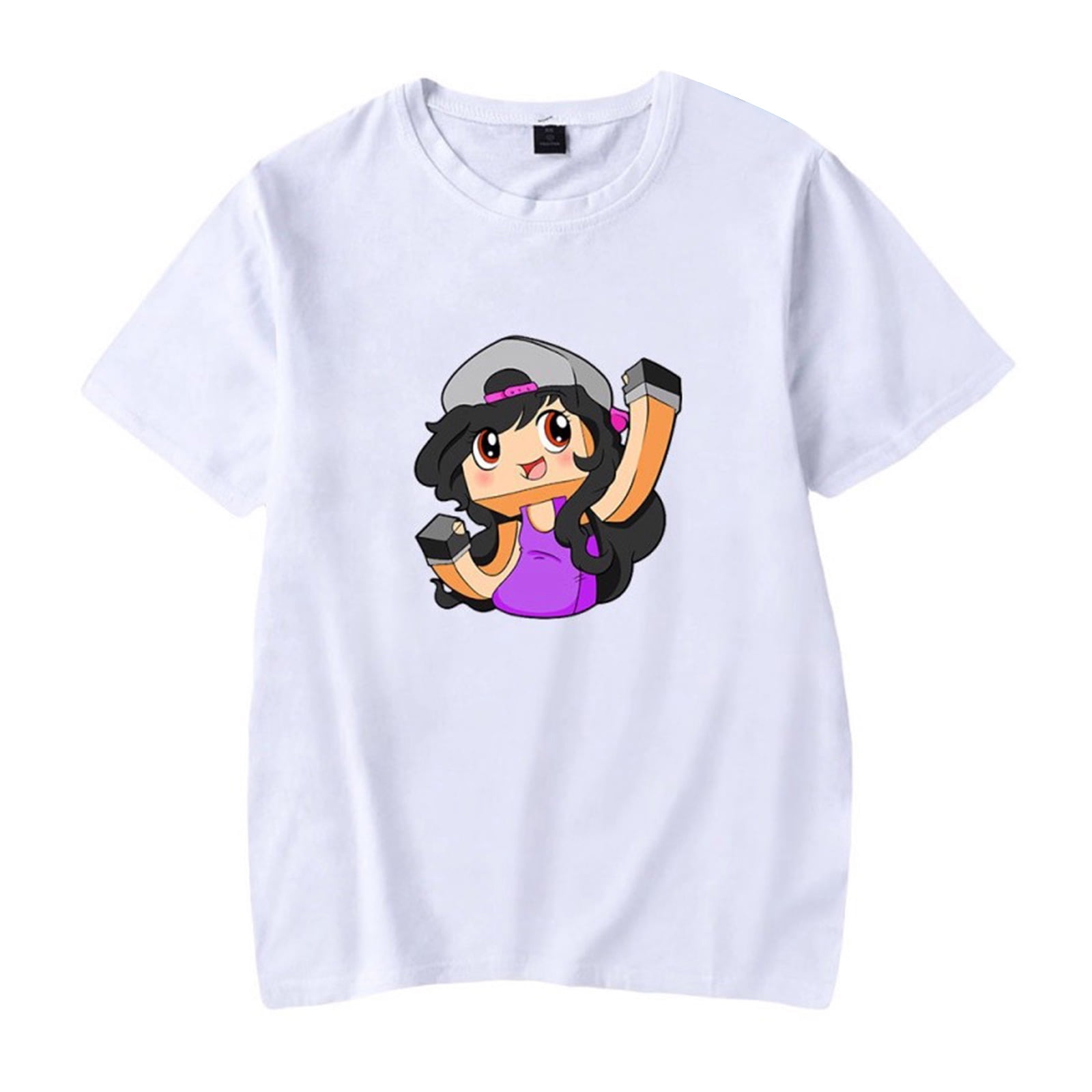 Aphmau Merch T-shirt Cartoon Kawaii Short Sleeve Pullover Aphmau T ...