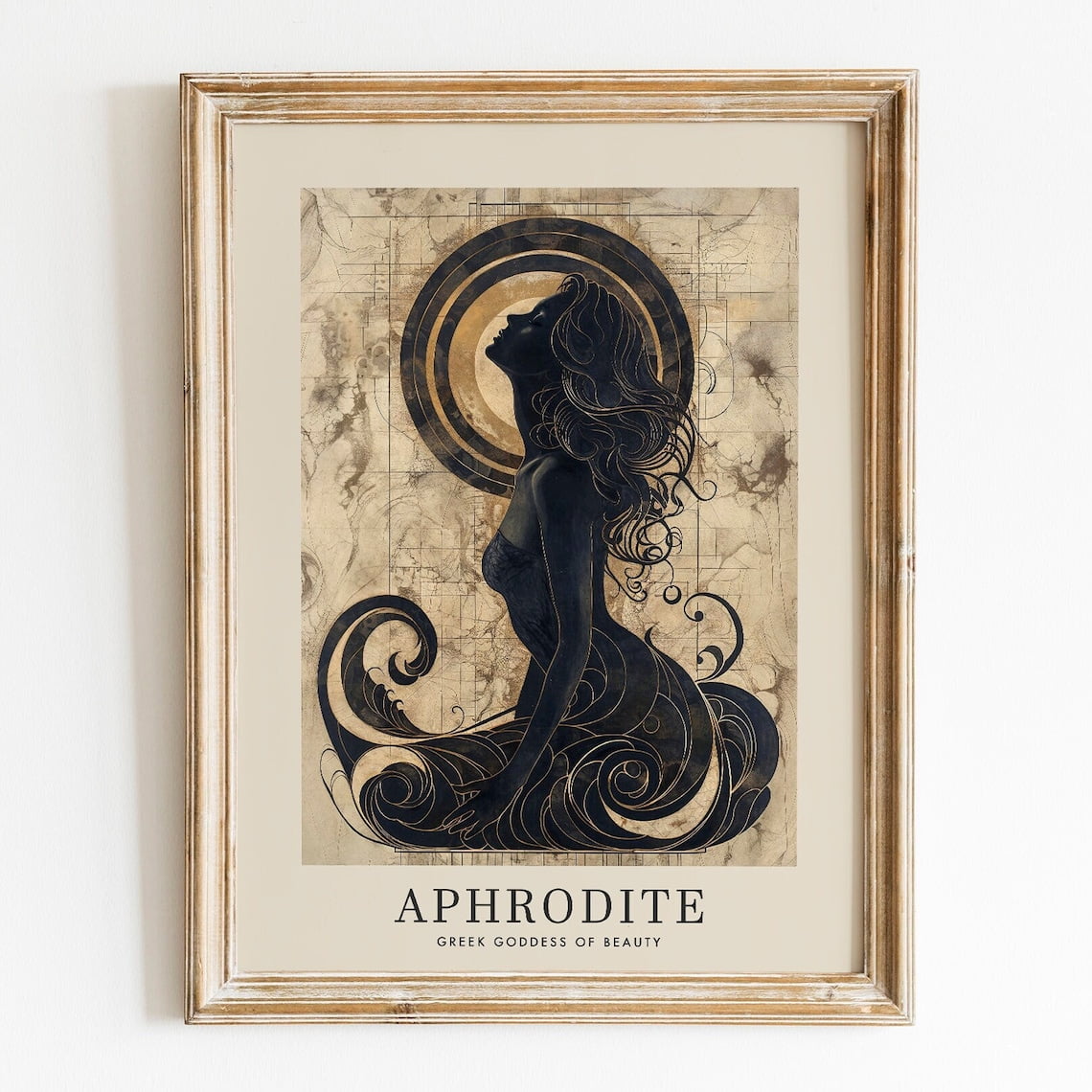 Aphrodite Greek Goddess Of Beauty, Art Nouveau Print, Divine Feminine ...