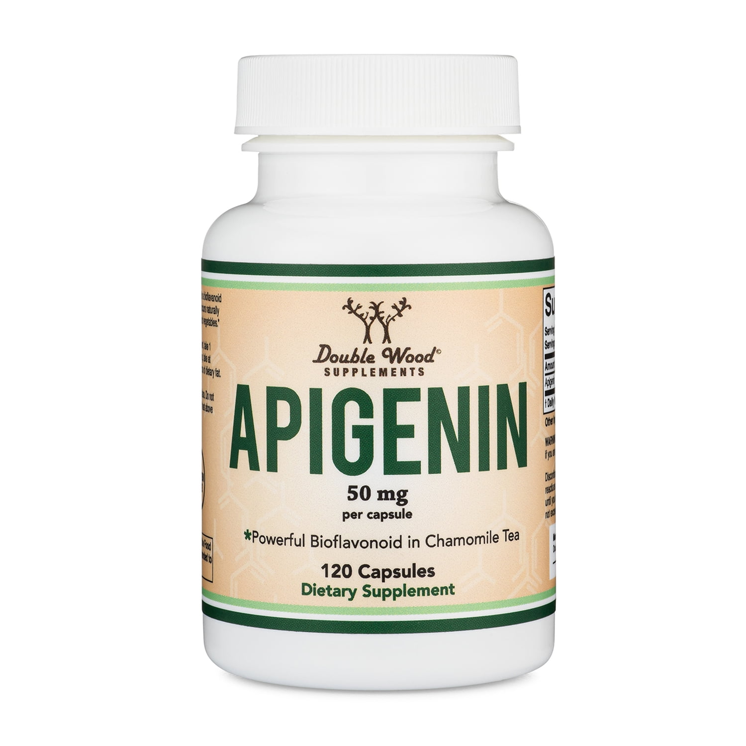 Double Wood Supplements Apigenin 120 x 50 mg Capsules Sleep Support ...