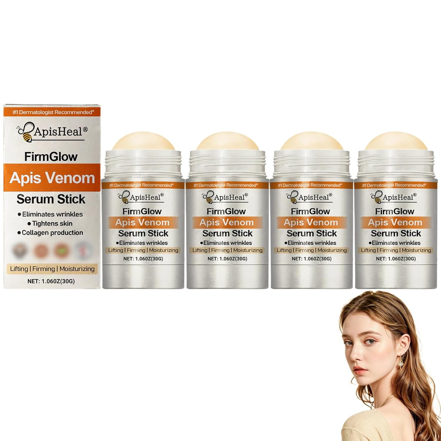 Apisheal FirmGlow Apis Venom Serum Stick, Apis Venom for Wrinkles ...