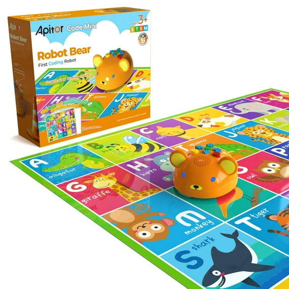 Apitor Robot Bear Screen-Free Coding Robot for Kids Ages 3-5, First ...