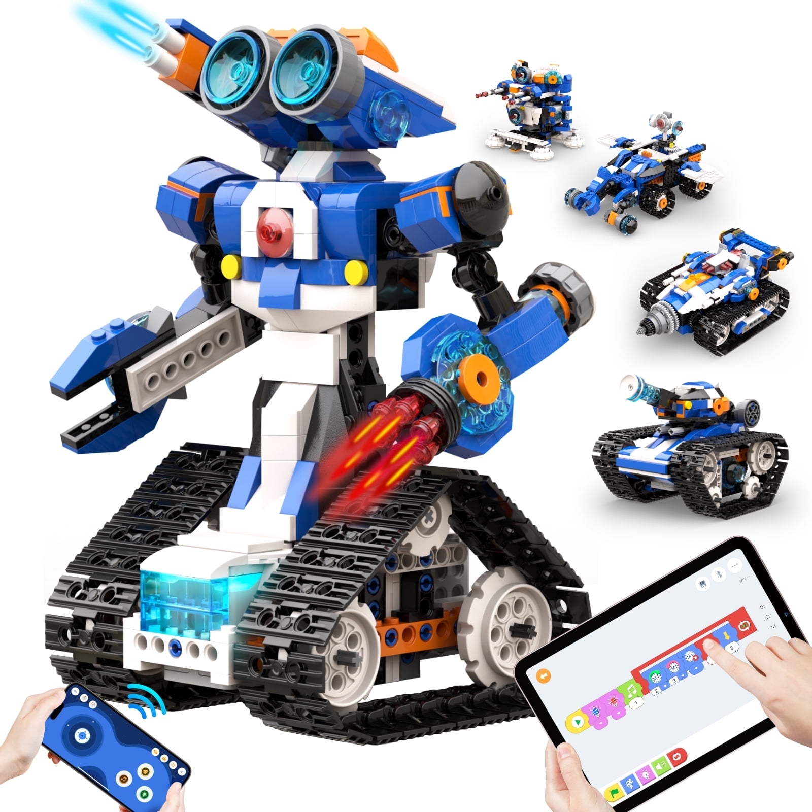 Apitor Robot J 6-in-1 Robot Building Kit, APP Remote Control STEM ...