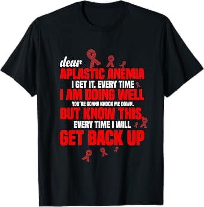 Aplastic Anemia Awareness Red & White Ribbon Aplastic Anemia T-Shirt ...