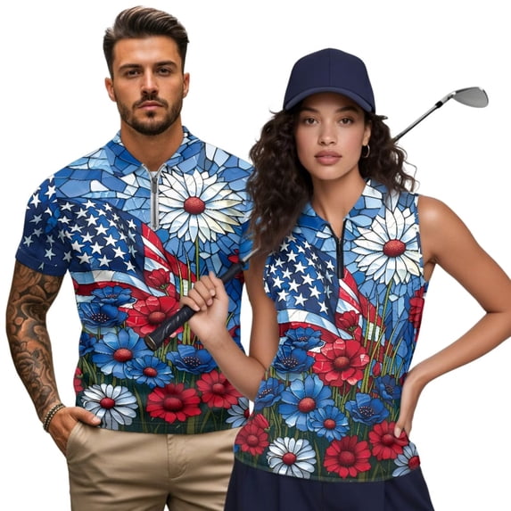 Aplkyhs 250th Anniversary Matching Golf Shirts for Couple Tennis Tank ...
