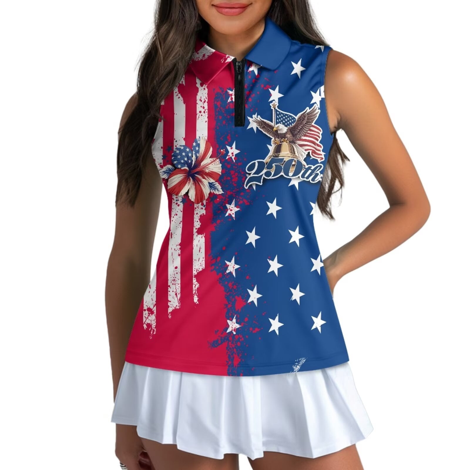 Aplkyhs 250th Anniversary Women's Sleeveless Shirts Workout Tennis T ...