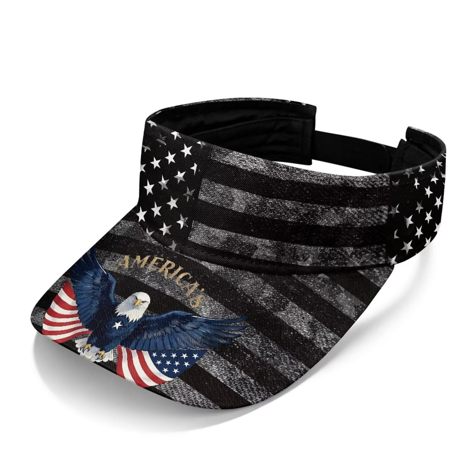 Aplkyhs Black American Flag Sport Sun Visor Hats Cooling Sun Stretchy ...