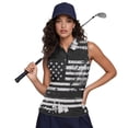 Aplkyhs Black American Flag Women's Golf Sleeveless Shirt Quick Dry ...