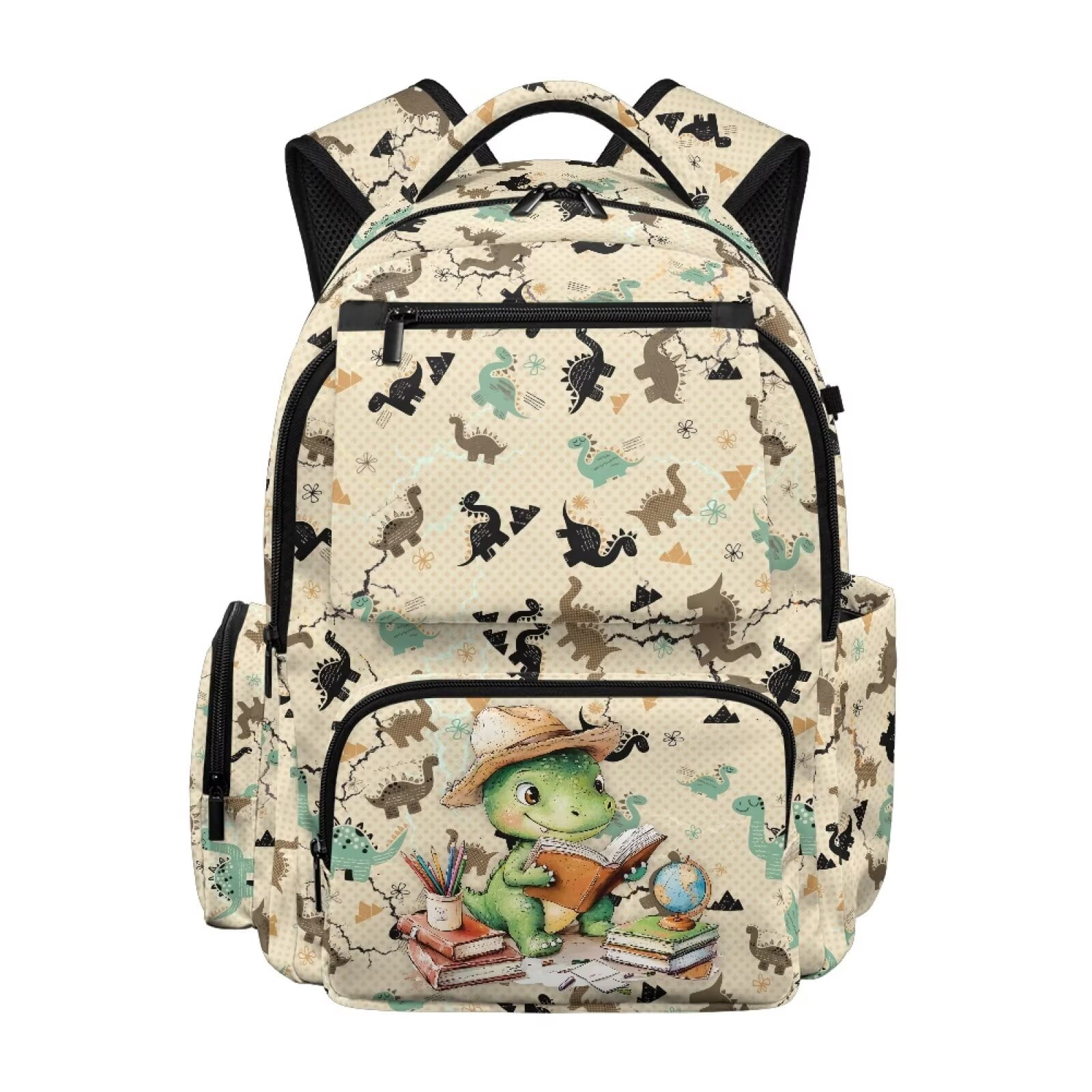 Aplkyhs Camouflage Dinosaur 17 Inch Backpack for Students 12-18 Durable ...