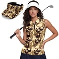 Aplkyhs Hunting Duck Camo Women's Golf Shirt and Sun Visor Hat Set ...