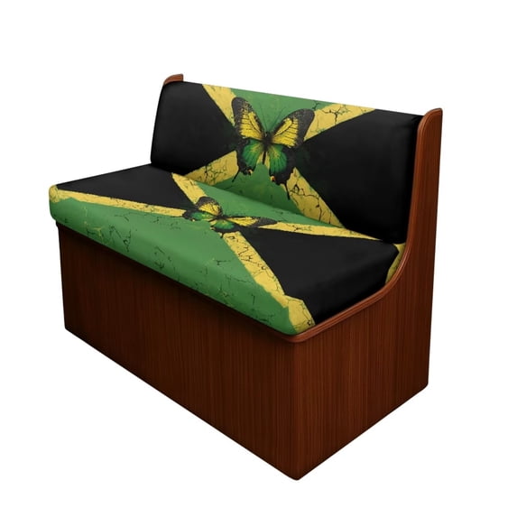 Aplkyhs Jamaica Flag Print RV Dinette Cushion Covers Universal Camper ...