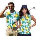 Aplkyhs Lemon Flower Matching Couple Golf Shirts Racerback Design Golf ...