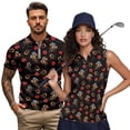 Aplkyhs Matching Couple Golf Shirts Horse Racing Racerback Design Golf ...