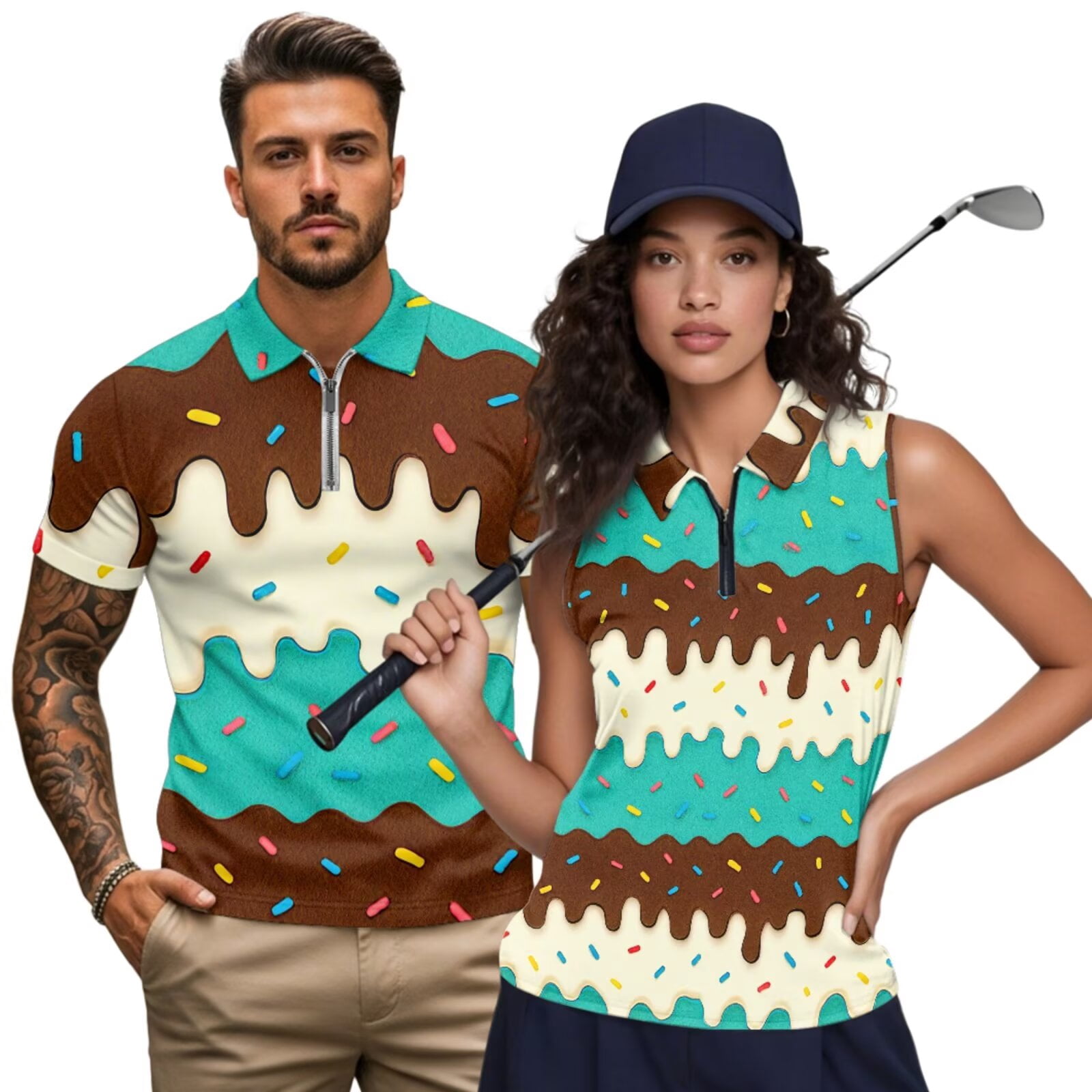 Aplkyhs Matching Golf Shirts for Couple Moisture Wicking Golf Tank Top ...
