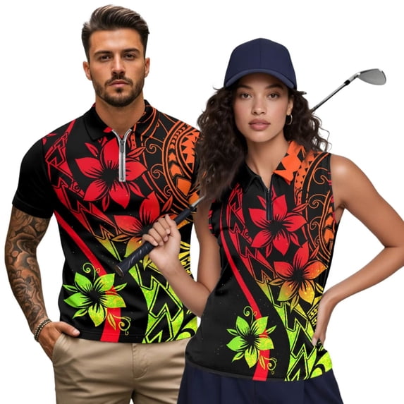 Aplkyhs Matching Golf Shirts for Couple Quarter Zip Golf Tennis Tank ...