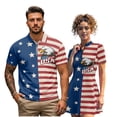Aplkyhs Matching Golf Shirts for Couple USA American Flag Eagle ...