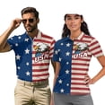 Aplkyhs Matching Golf Shirts for Couple USA Flag Eagle Breathable ...