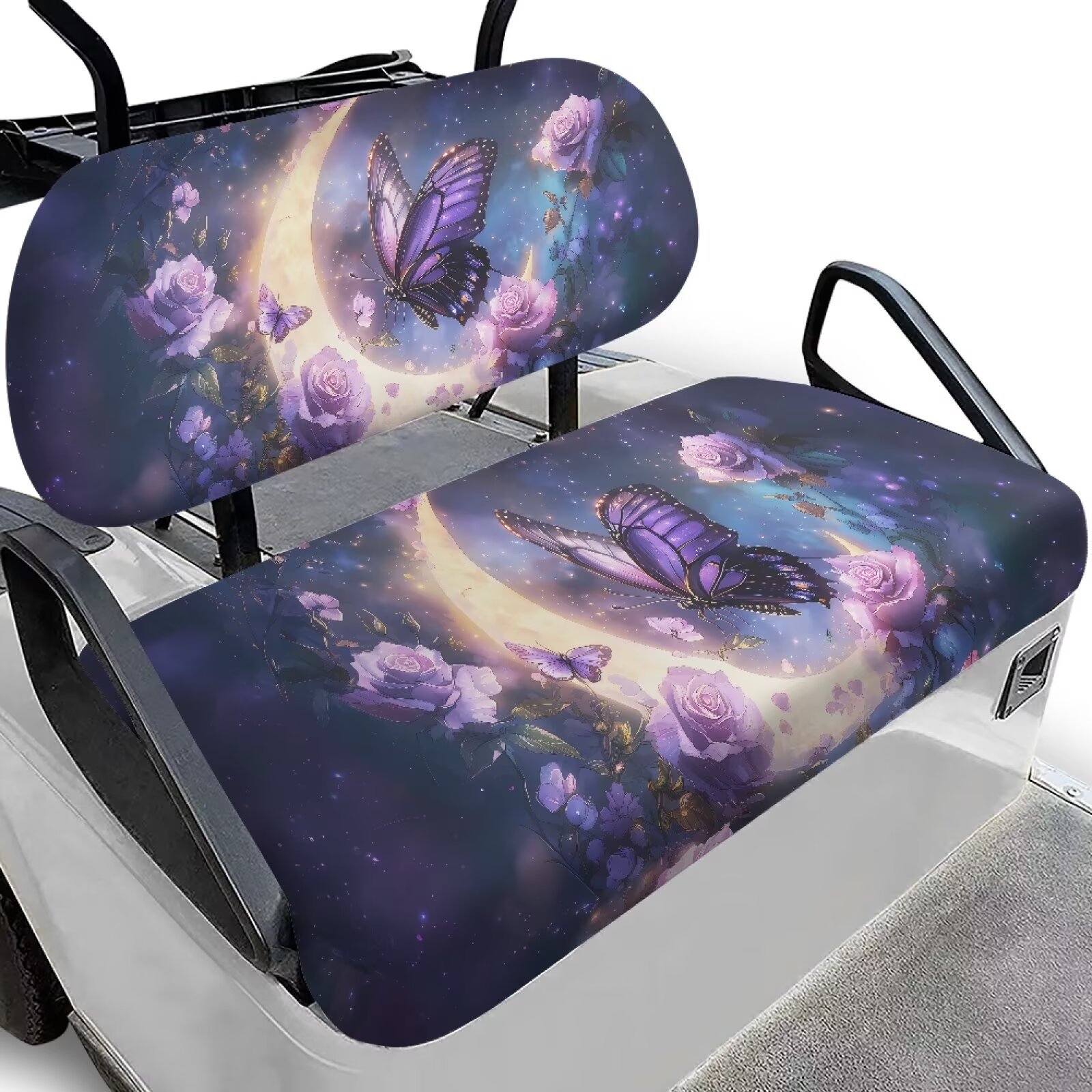Aplkyhs Moon Flower Butterfly Golf Cart Seat Covers Golf Cart Seat ...