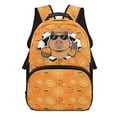 Aplkyhs Orange Capybara School Backpack for Girls Boys Ergonomic Padded ...