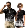 Aplkyhs Piano Music Notes Matching Golf Shirts for Couple Lightweight ...