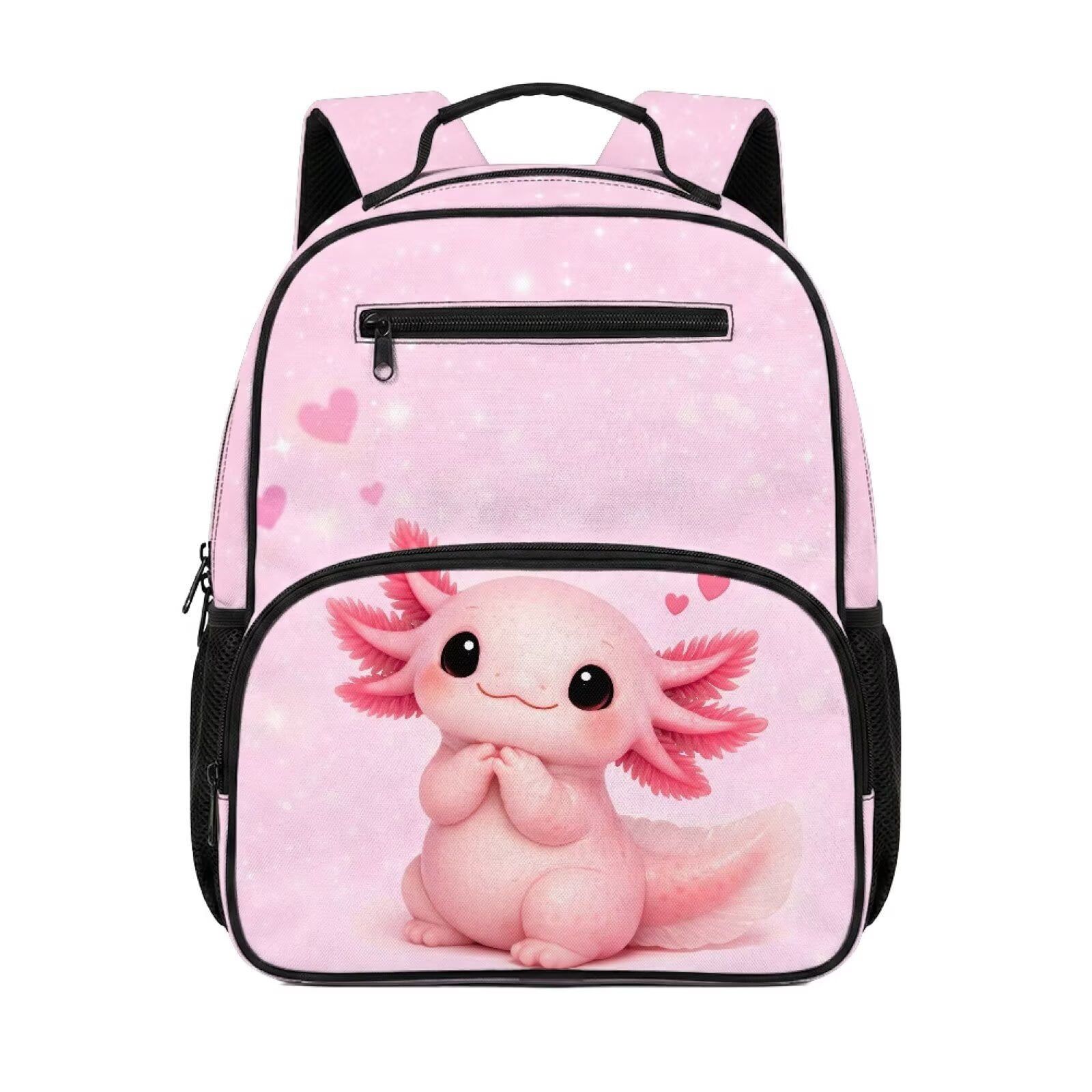 Aplkyhs Pink Axolotl Backpack for Kids 6-12 School Bag Lightweight ...