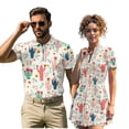 Aplkyhs Pink Cactus Matching Golf Shirts for Couple Quarter Zip ...