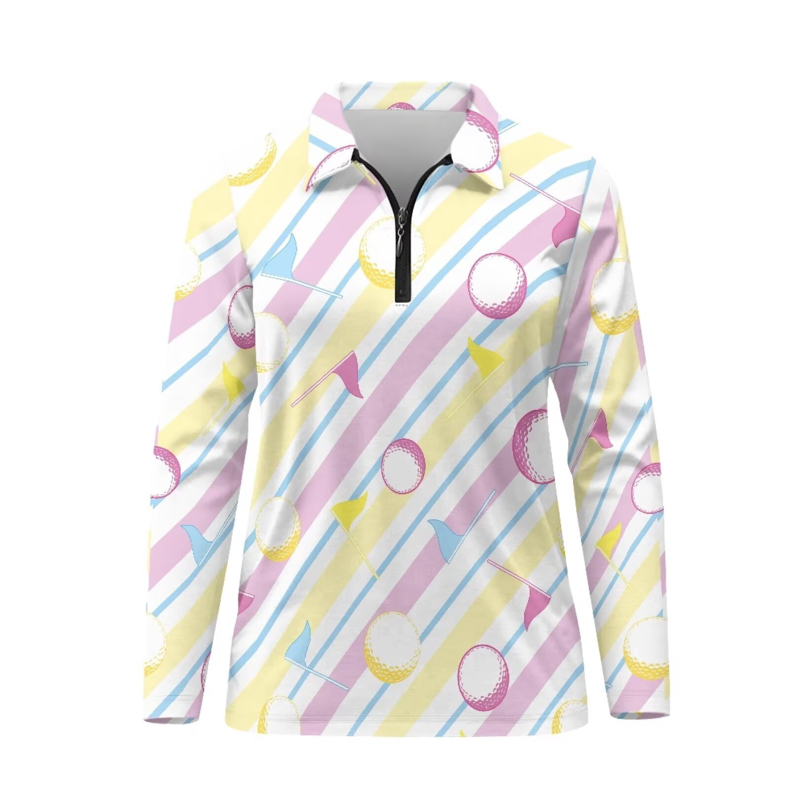 Aplkyhs Pink Flag Women Sport Shirts Long Sleeve Cloth Workout Tennis T ...