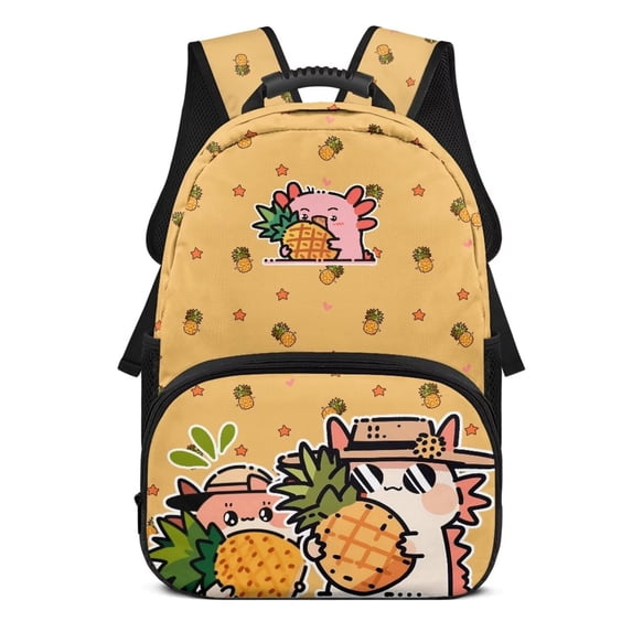 Aplkyhs School Pineapple Axolotl Backpack for Boys Girls Age 6-18 ...