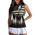Aplkyhs Women's Golf Sleeveless Shirt Patriotic Camo Flag Eagle ...