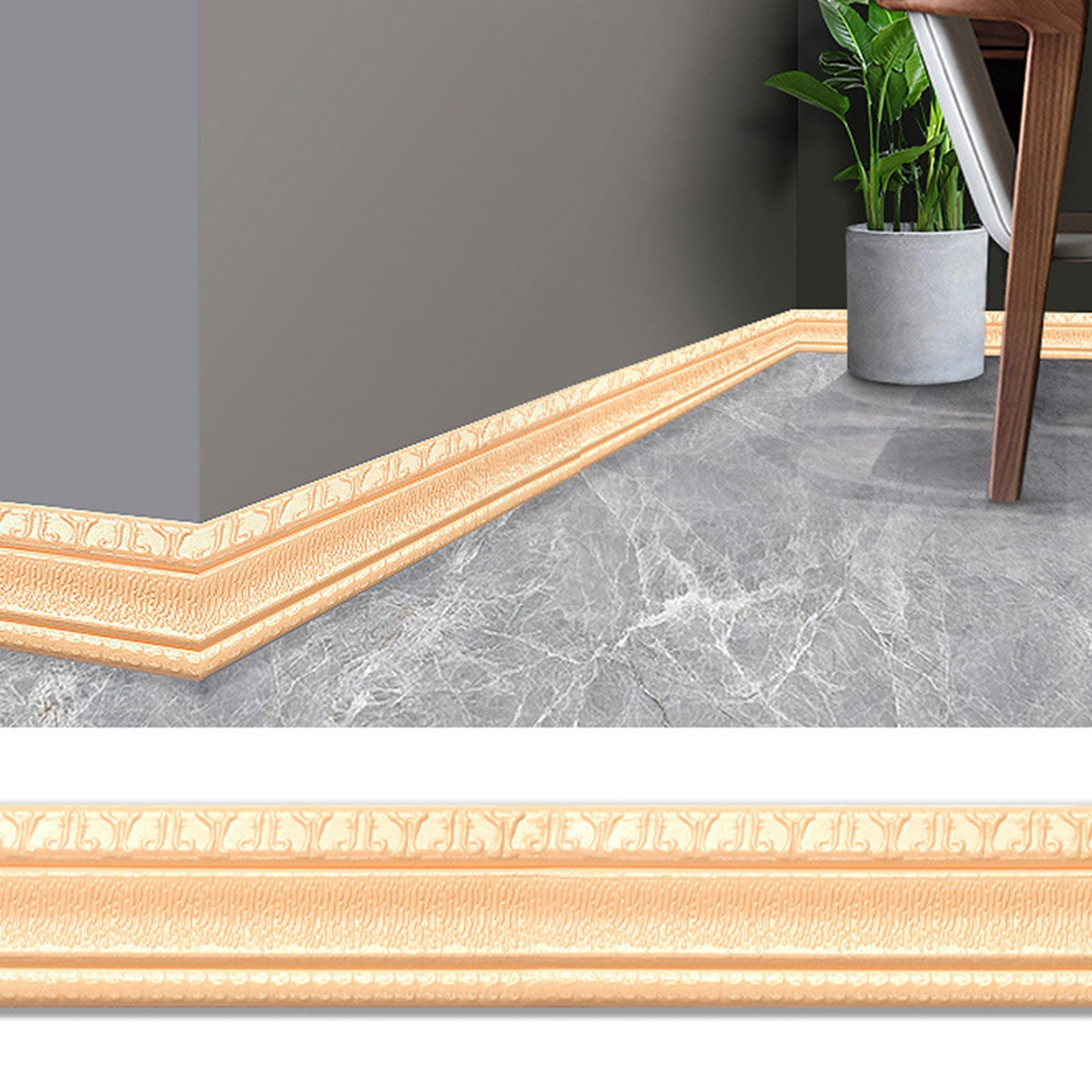 Apmemiss Self Adhesive PVC Foam Molding Trim, Peel and Stick Decorative ...