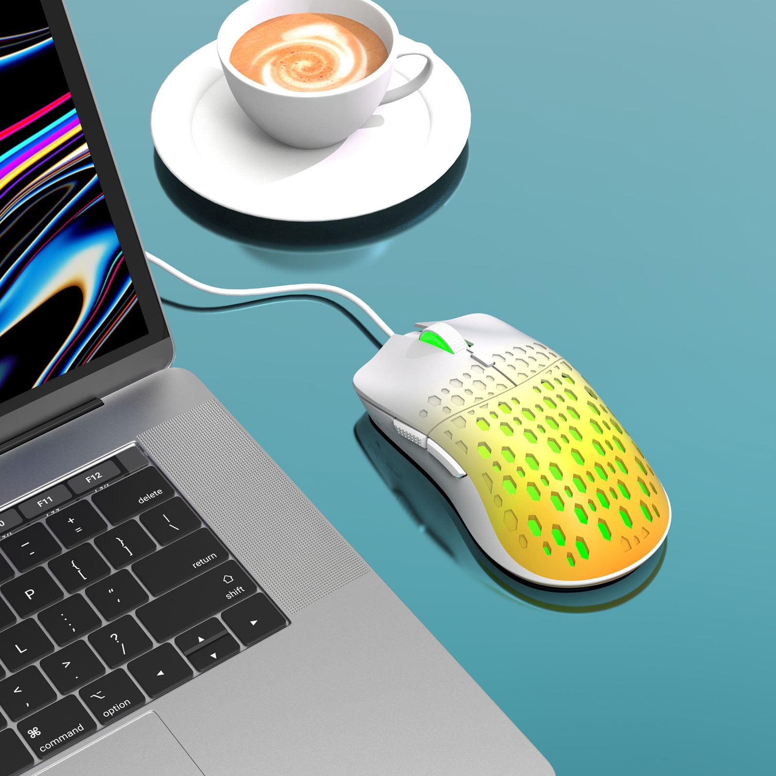 Apmemiss Clearance Wired Gaming Mouse Colorful Light Hole Esports ...