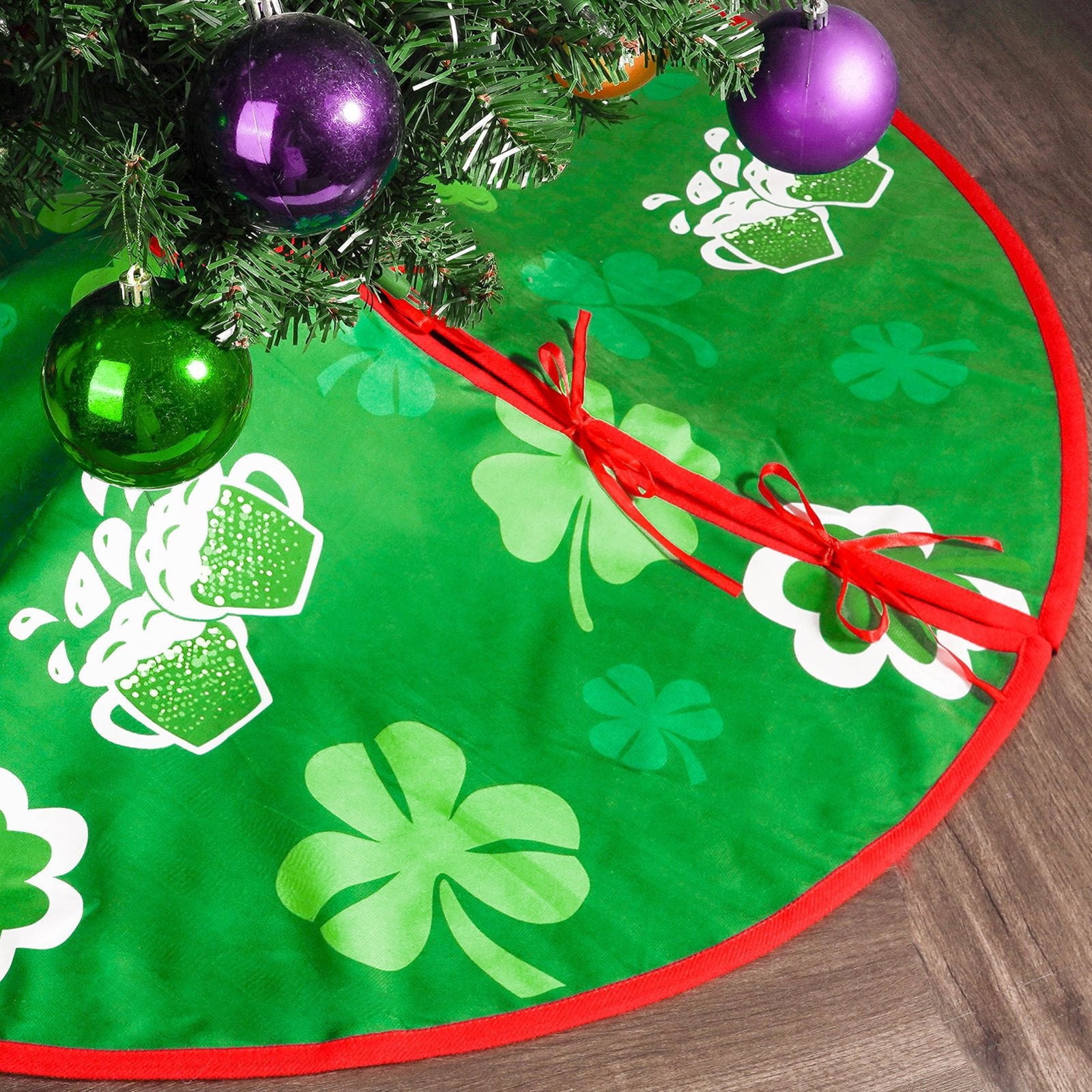 Apmemiss Christmas Decorations Clearance Irish Festival Tree Skirt Valentine's Day Double Sided ...