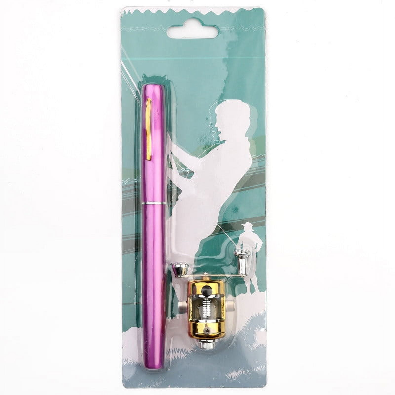 Apmemiss Clearance 2024 Pocket Size Fishing Rod Mini Pen Pole 1m Pen ...