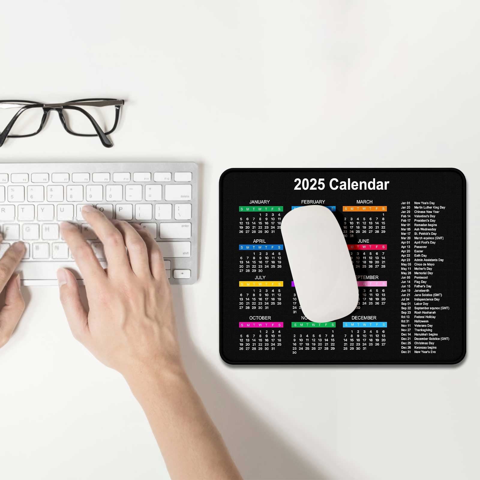 Apmemiss Clearance 2025 Calendar Mouse Pad, Calendar with Holiday Mouse ...