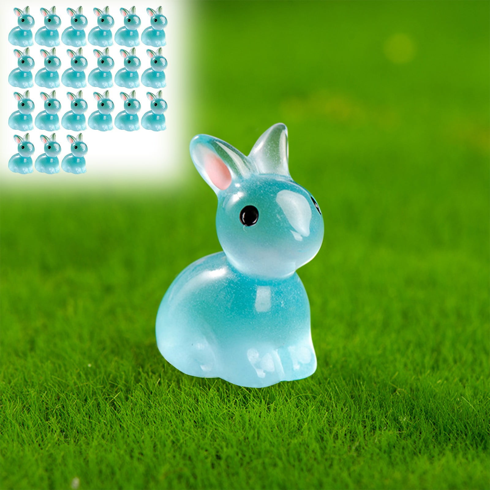 Apmemiss Clearance 21 Pcs Mini Rabbits Miniature Resin Bunnies Tiny ...