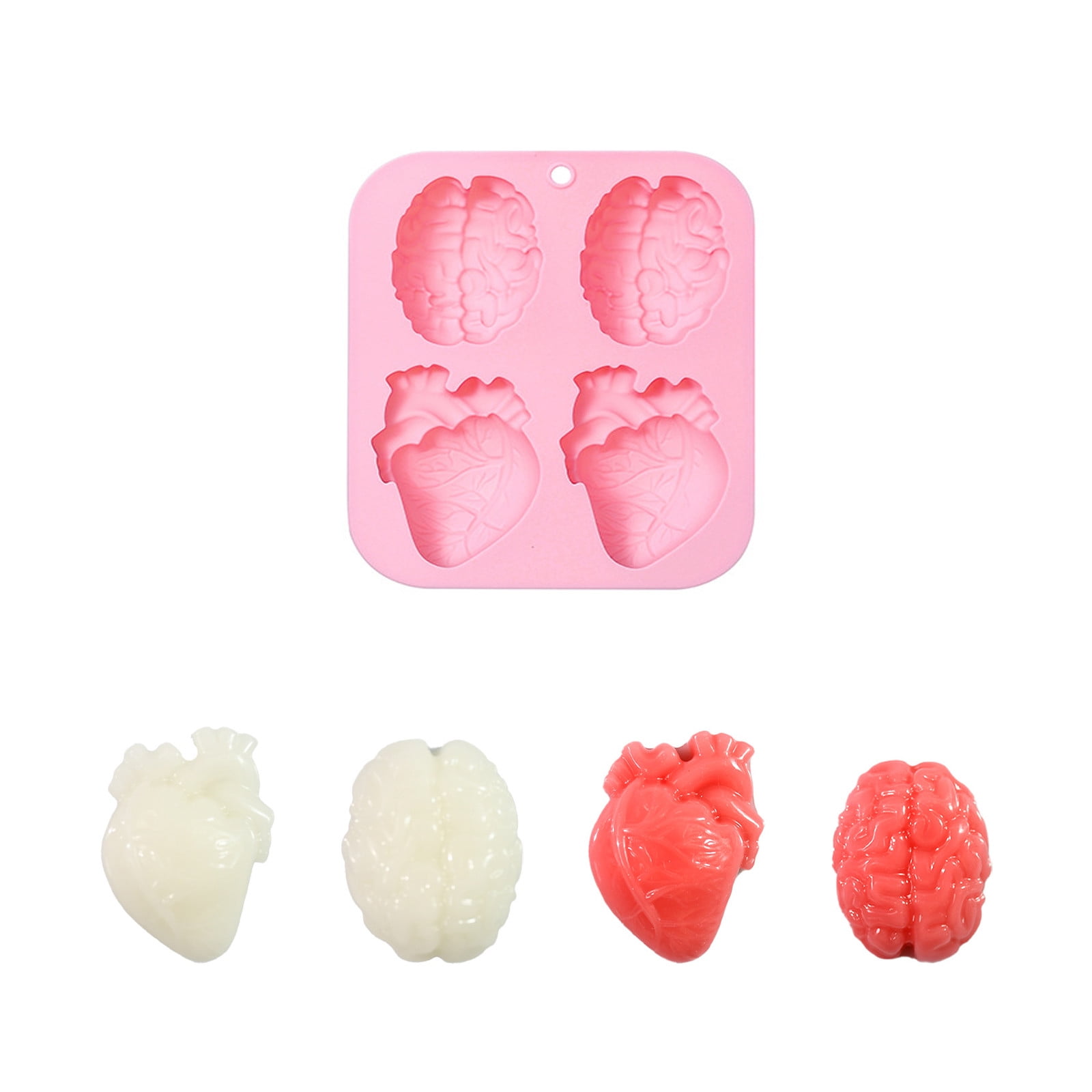 Apmemiss Clearance 3D Human Brain Heart Silicone Molds, Realistic ...