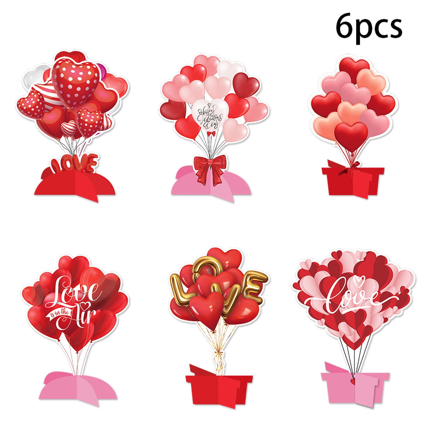 Apmemiss Clearance 6 Pack Valentine Honeycomb Centerpieces for Table ...