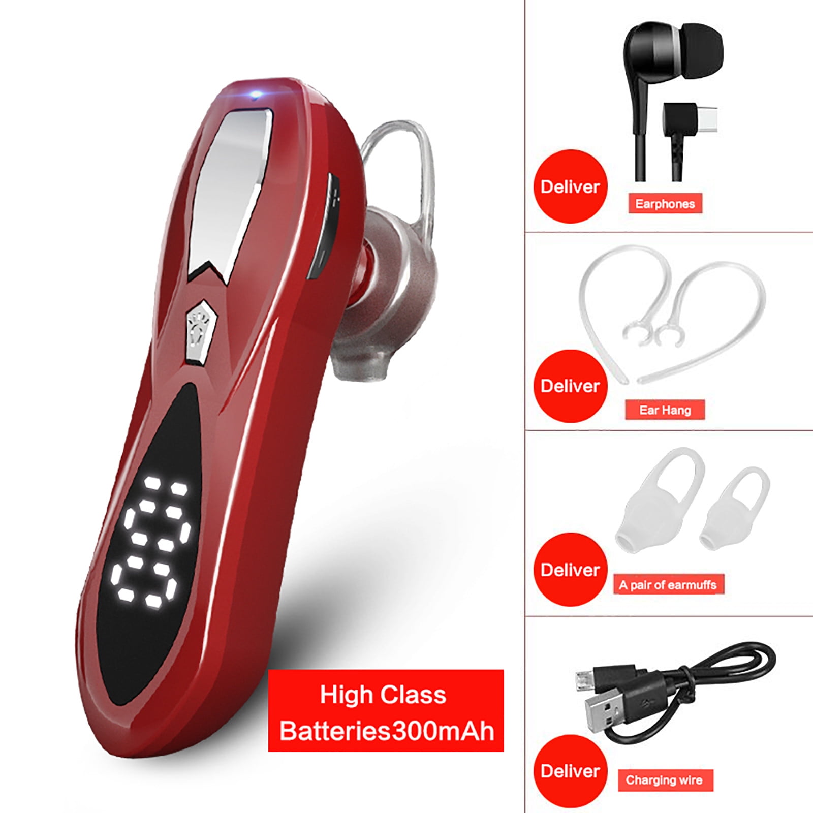 Apmemiss Clearance Bluetooth Headset Wireless Business Single earpiece ...