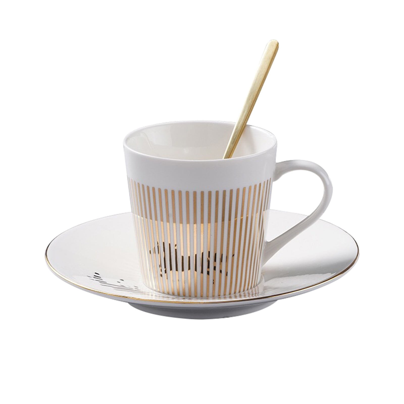 Apmemiss Clearance Coffee Cup and Saucer Set Mirror Cup Creative Art ...