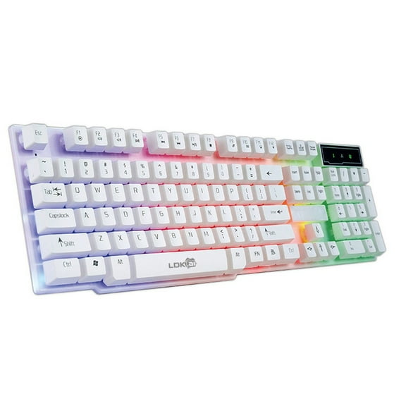 Gaming Keyboard, USB Wired Computer Keyboard, 15-Zone RGB Illumination ...