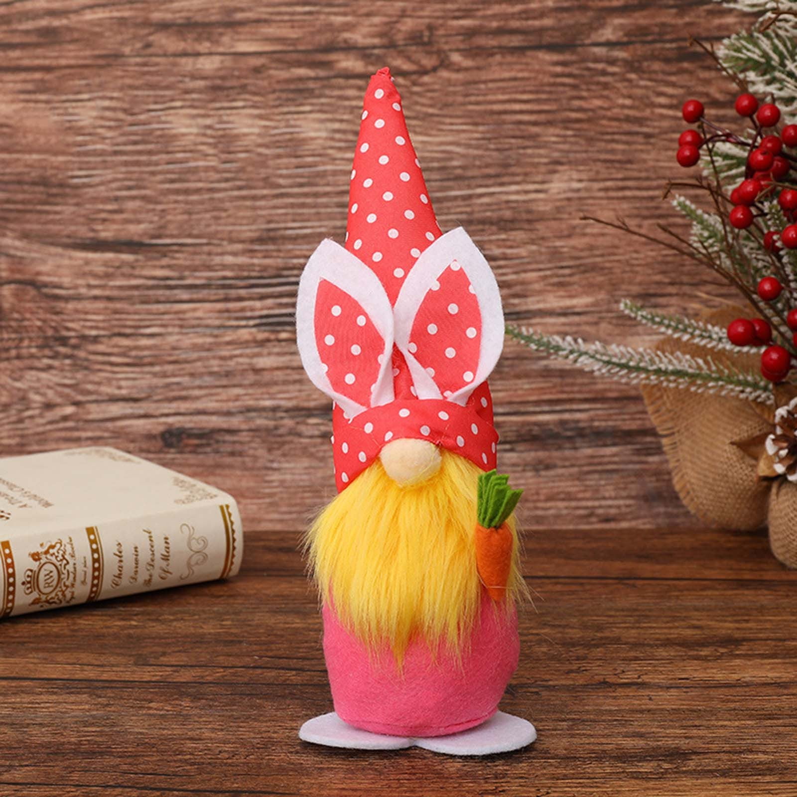 Apmemiss Clearance Easter Bunny Gnome Decorations, Standing Plush Elf ...
