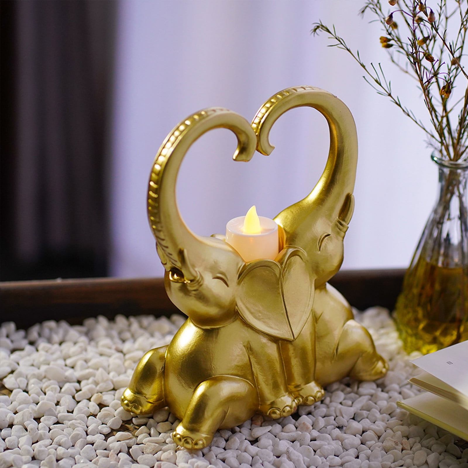 Apmemiss Clearance Elephant Statue, Elephant Decor Brings Good Luck ...