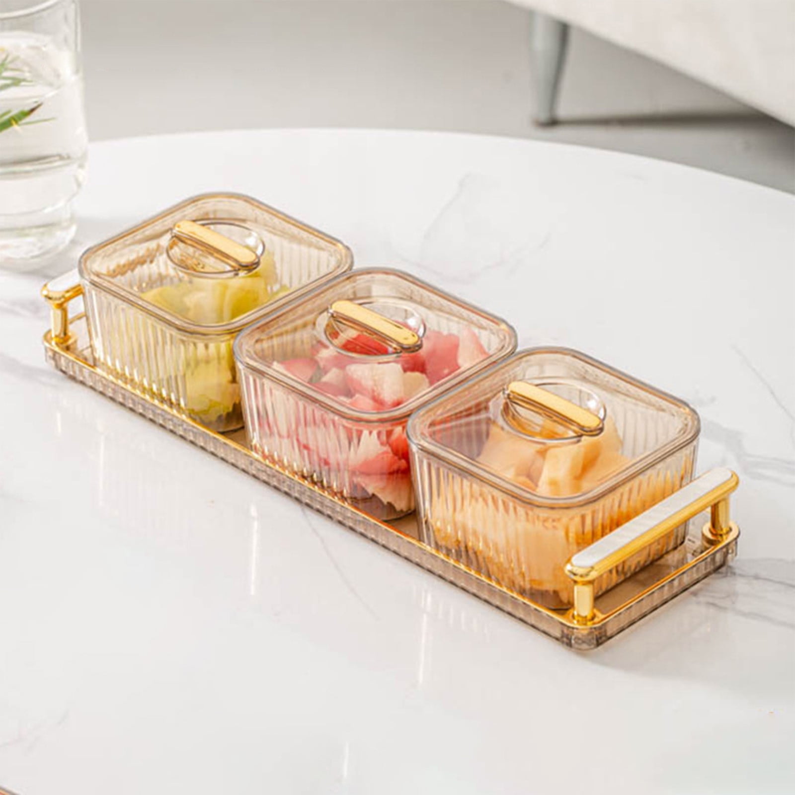 Apmemiss Clearance Fruit Tray Clear Snack Display Tray Candy Snack Tray ...