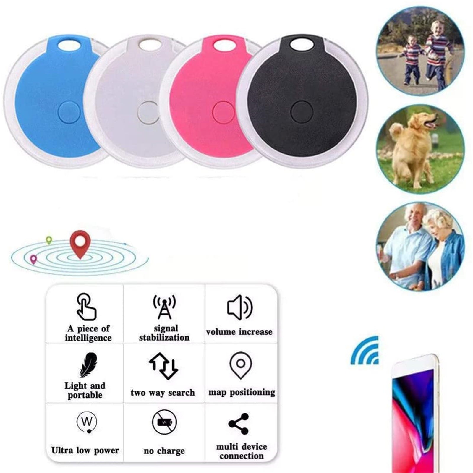 Apmemiss Bluetooth Pets Tracker Magnetic GPS Device - Walmart.com