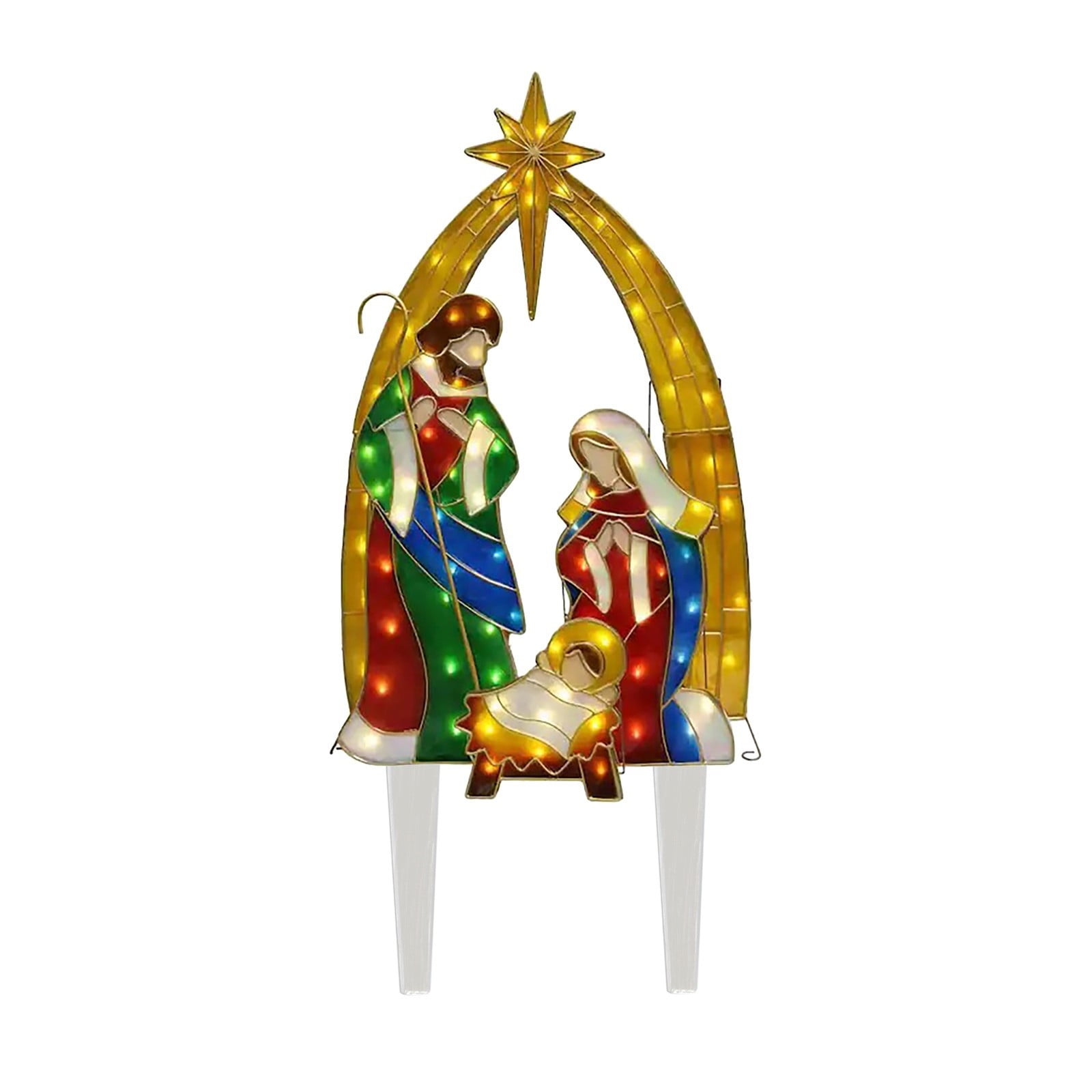 Apmemiss Clearance Lighted Christmas Decorations Outside Nativity Set ...