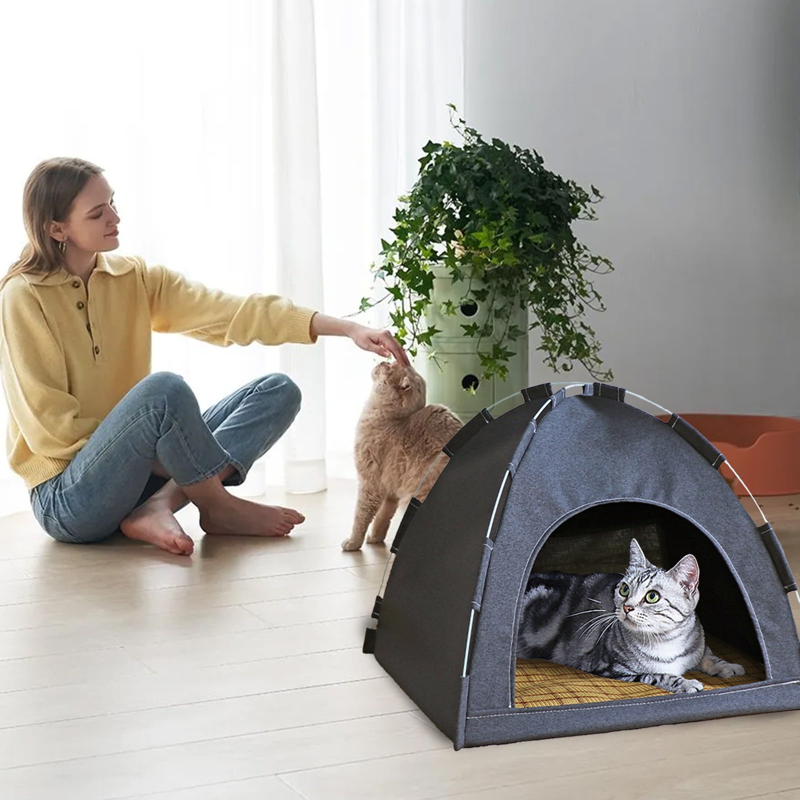 Apmemiss Clearance Pet Tent House for Cat Dog, Cat Tent Cave Nest Bed ...
