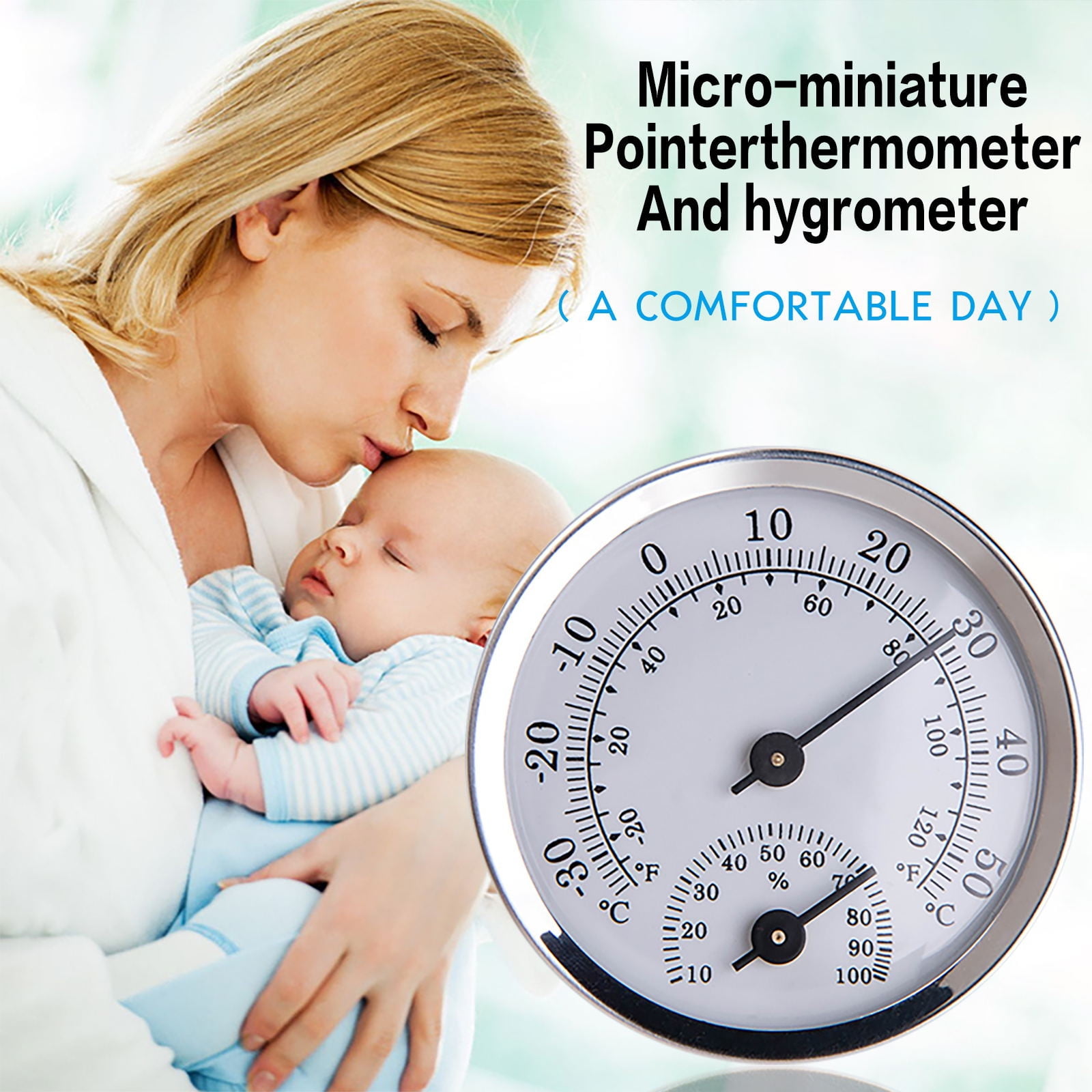 Apmemiss Clearance Wall Mount Analog Humidity Gauge Hygrometer ...